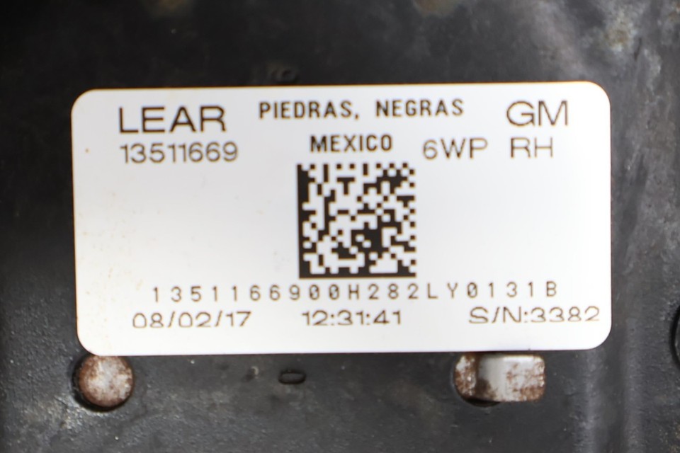 2015-20 CHEVROLET SUBURBAN FRONT RIGHT PASSENGER SIDE SEAT LOWER TRACK ...