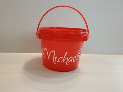 Michaels Mini Bucket With Handle & Lid 10.1 Fl Oz / 300 mL HTF | eBay