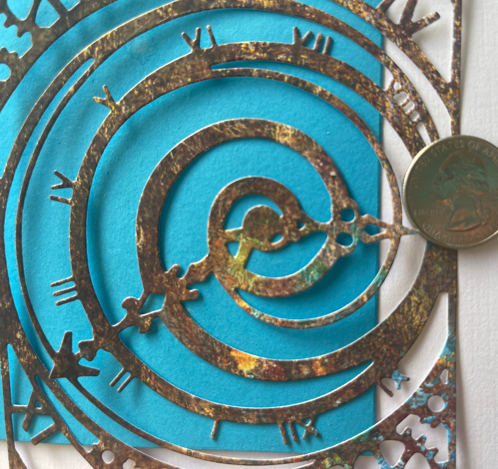 ROMAN NUMERAL GEAR CLOCK Die-Cuts(4pc)Cogs•Steampunk •Background•Time ...