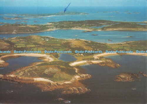 D109807 Isles of Scilly. A Bird Eye View of Bryher. Tresco and St ...