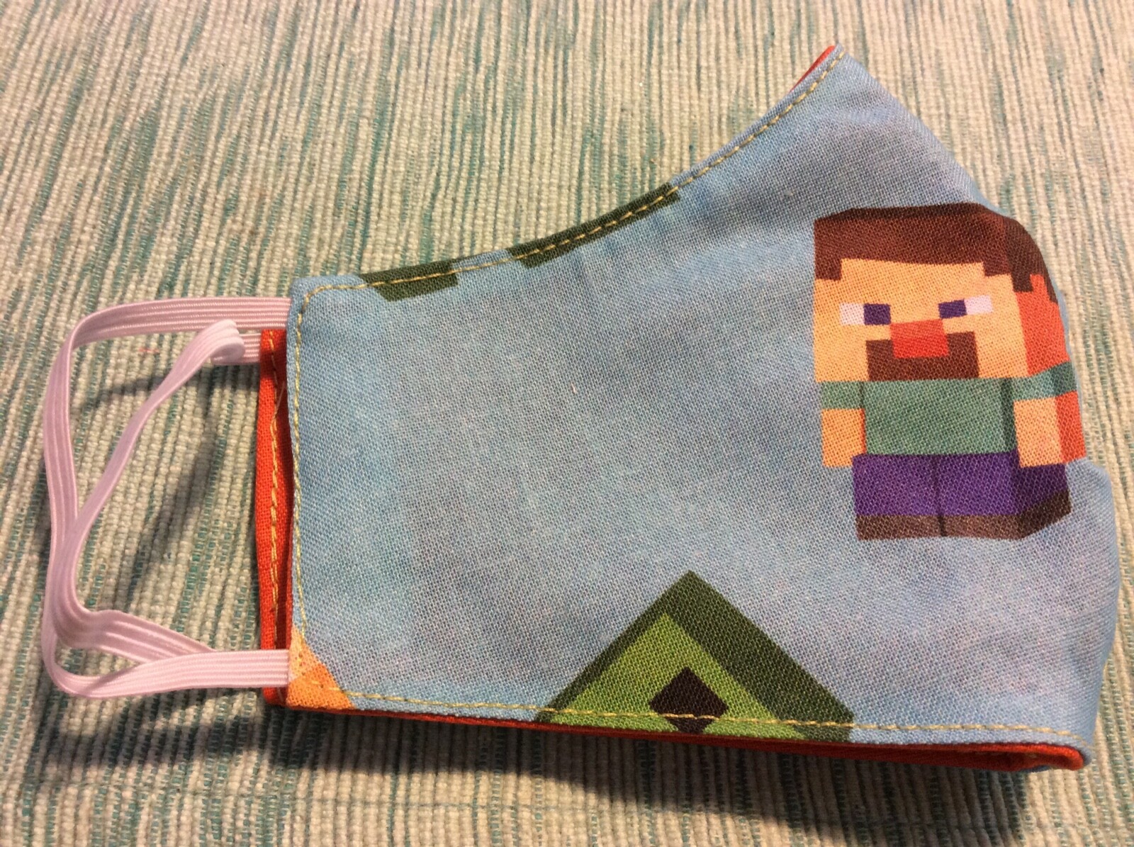 Face masks - Minecraft blue, large kids | eBay