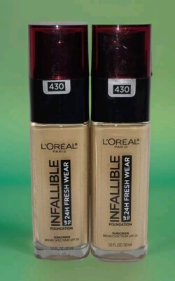 LOREAL Infallible 24hr Fresh Wear Foundation 430 Ivory Buff 1oz Ea 2pcs ...