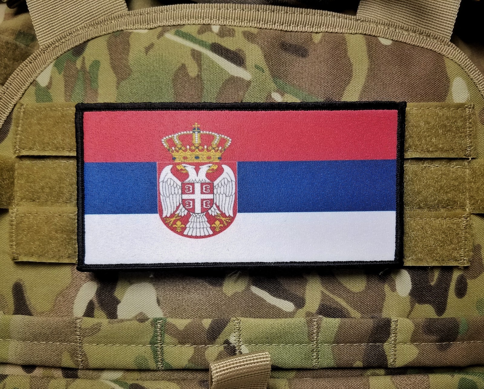 3x6" Serbian Serbia Serb Hook Back Patch For Body Armor Plate Carrier ...