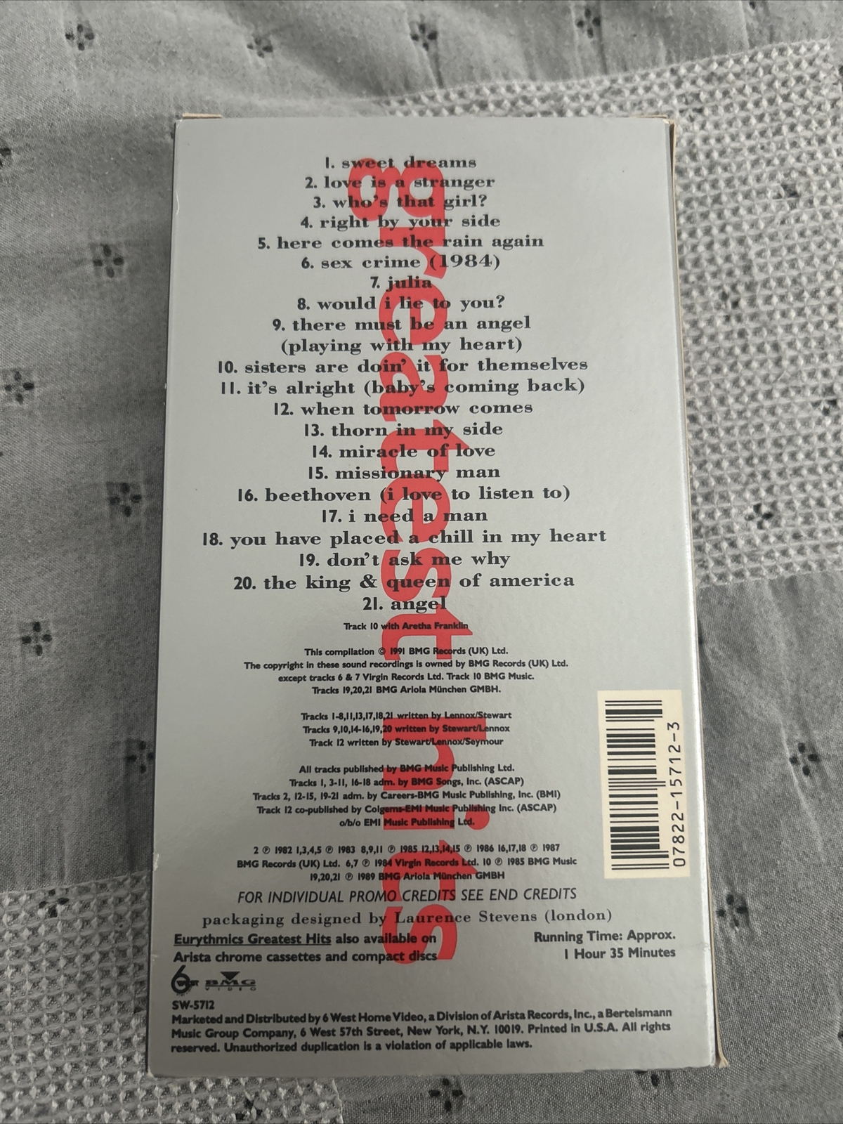 Eurythmics - Greatest Hits (VHS, 1991) for sale online | eBay