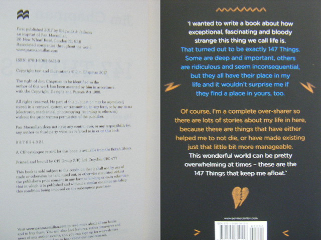 Signed Book 147 Things by Jim Chapman Hdbk 2017 First Edn users guide ...