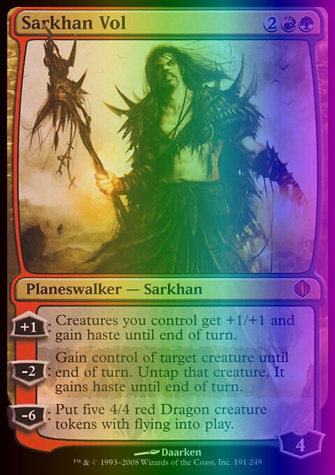 MTG Magic the Gathering Sarkhan Vol (191/260) Shards of Alara MP FOIL ...
