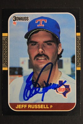 Jeff Russell Texas Rangers Autographed 1987 Donruss #550 Signed ...