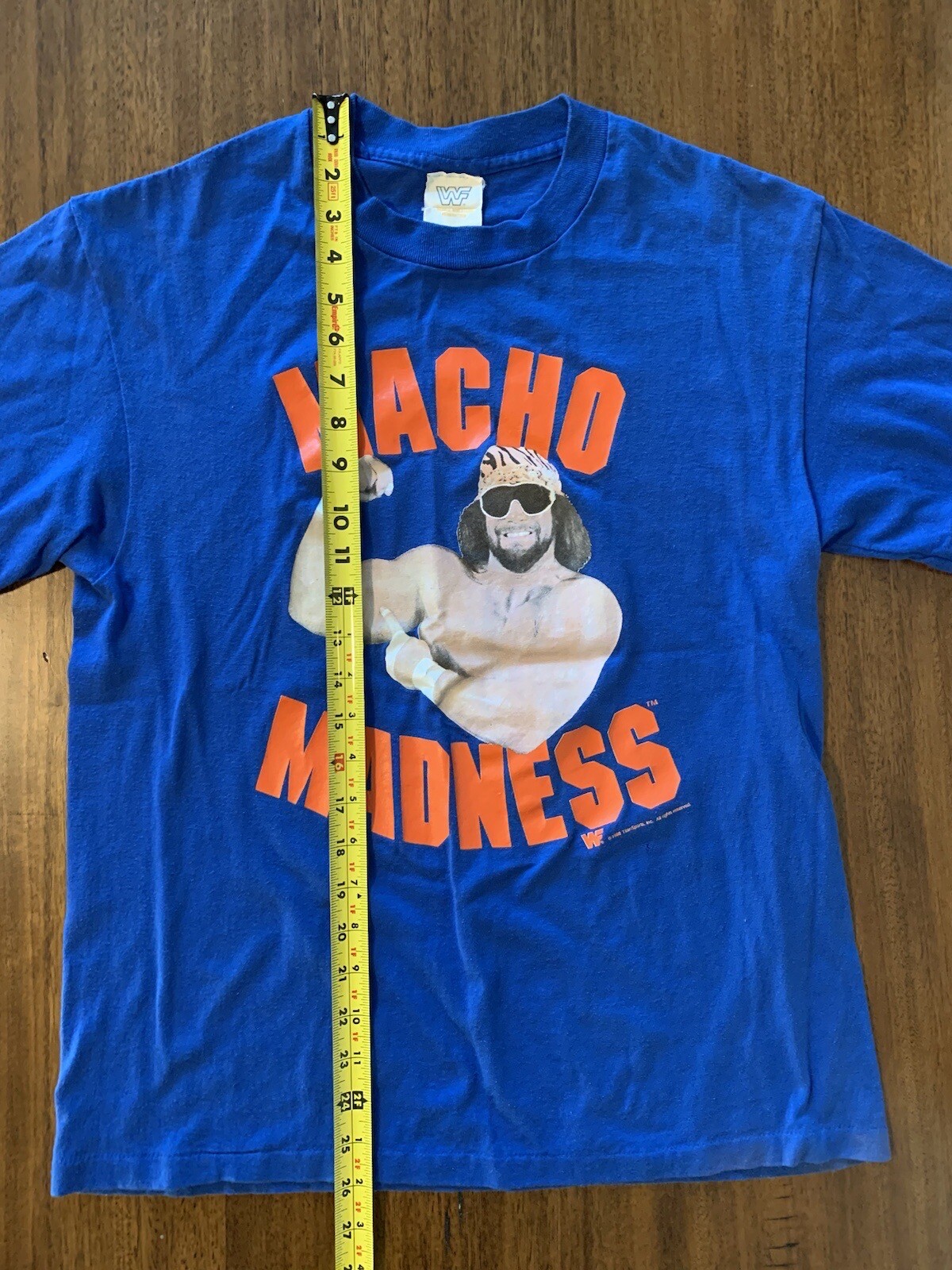 Macho Man Randy Savage Macho Madness Blue T-shirt WWF 1980s Vintage Men’s L | eBay