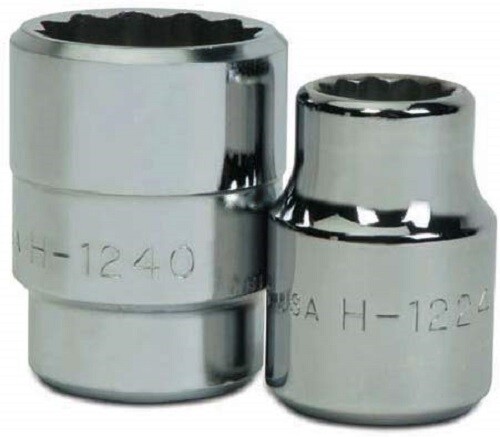 3/4" Drive Shallow 12-Point Sockets, SAE, High-Polished Chrome Finish ...