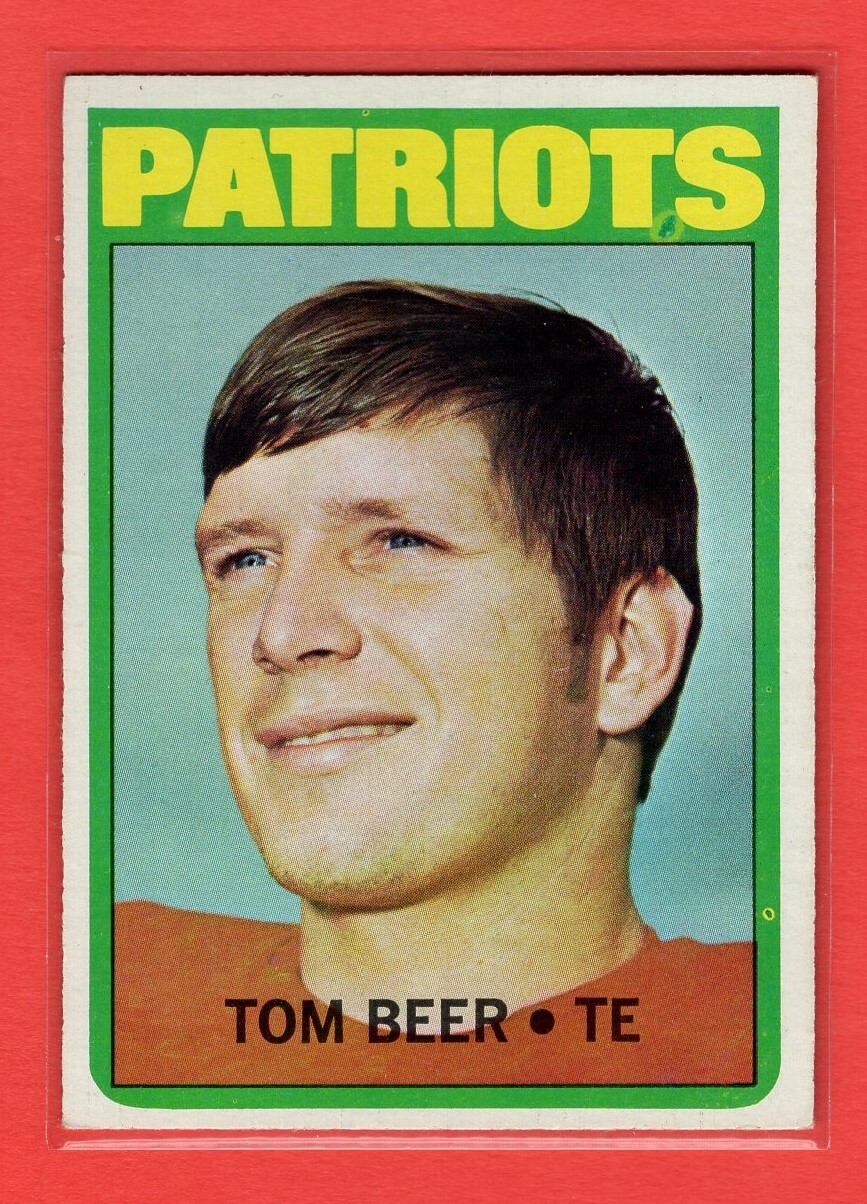 1972 Topps # 203 Tom Beer -- Patriots -- Box 724-172 | eBay