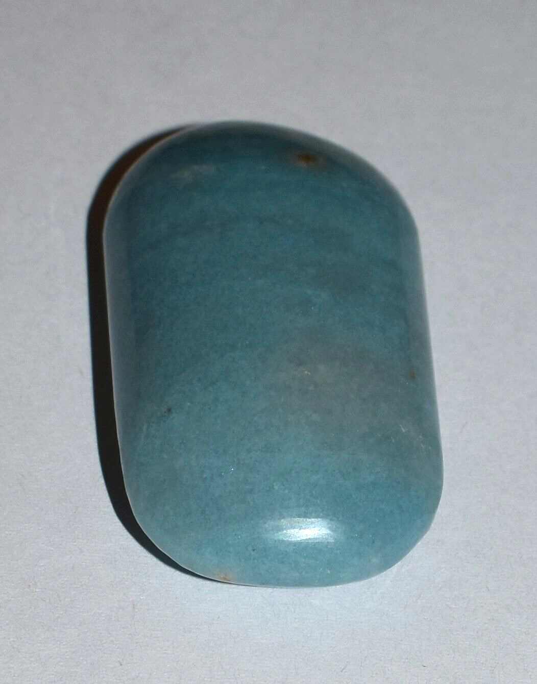 Troilite Crystal Palm Worry Stone Hand Carved Polished Nice Blue Color ...