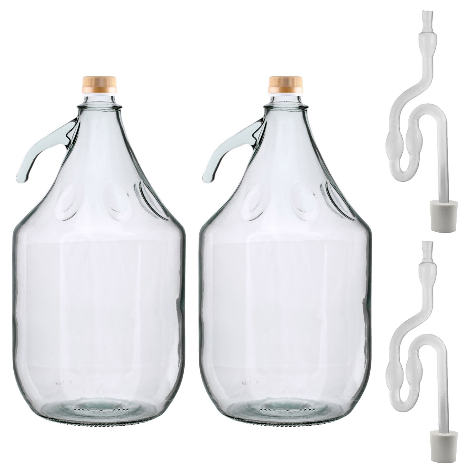 5L Demijohn with SCREW-CAP for BREWING & Optional Accessories | Pack of ...