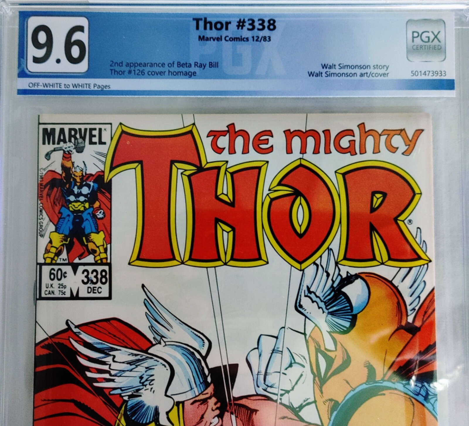 THE MIGHTY THOR #338 PGX 9.6 KEY 2’ND BETA RAY BILL APPEARANCE not CGC ...