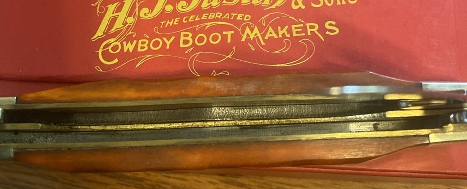 Boker 3 Blade Stockman H J Justin Boot Makers Limited Edition Bone ...
