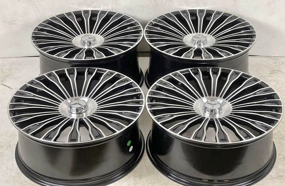 21 STAGGERED Black MAYBACH AMG Rims Wheel Mercedes Benz S550 GLS450 ...