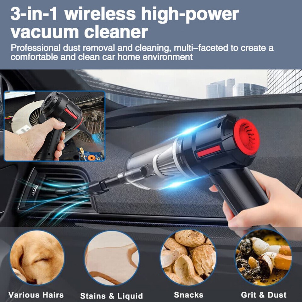 Car Hoover 1.5Kpa Small Air Duster USB Charging Powerful Hoover Auto ...