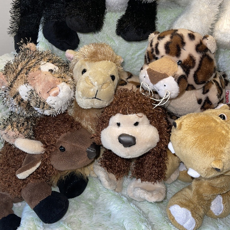 GANZ SET of 9 At The Zoo! Stuffed Plush Animals (pls See Details & List ...