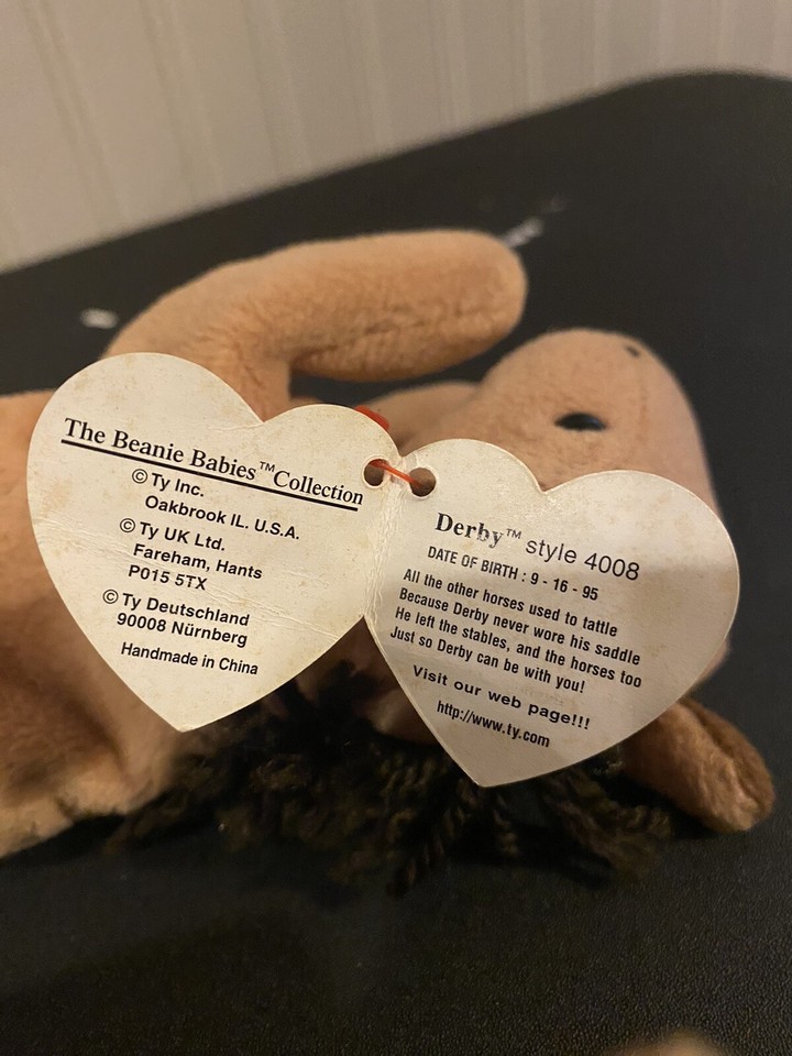 TY Derby Beanie Baby *RARE with Tag Errors* | eBay