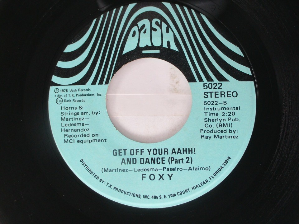 Foxy Get Off Your Aahh! And Dance 45 Dash 1976 | eBay