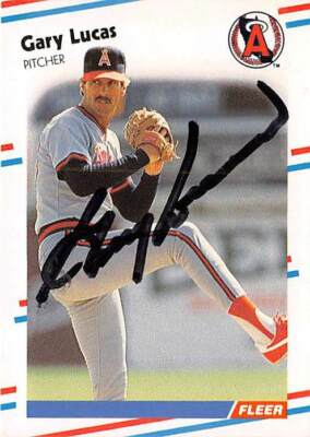 Gary Lucas autographed baseball card (California Angels) 1988 Fleer ...