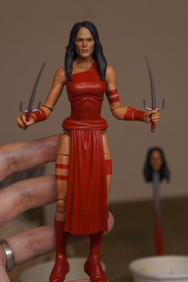 1/12 Marvel Legends Deadpool Elektra custom painted head | eBay