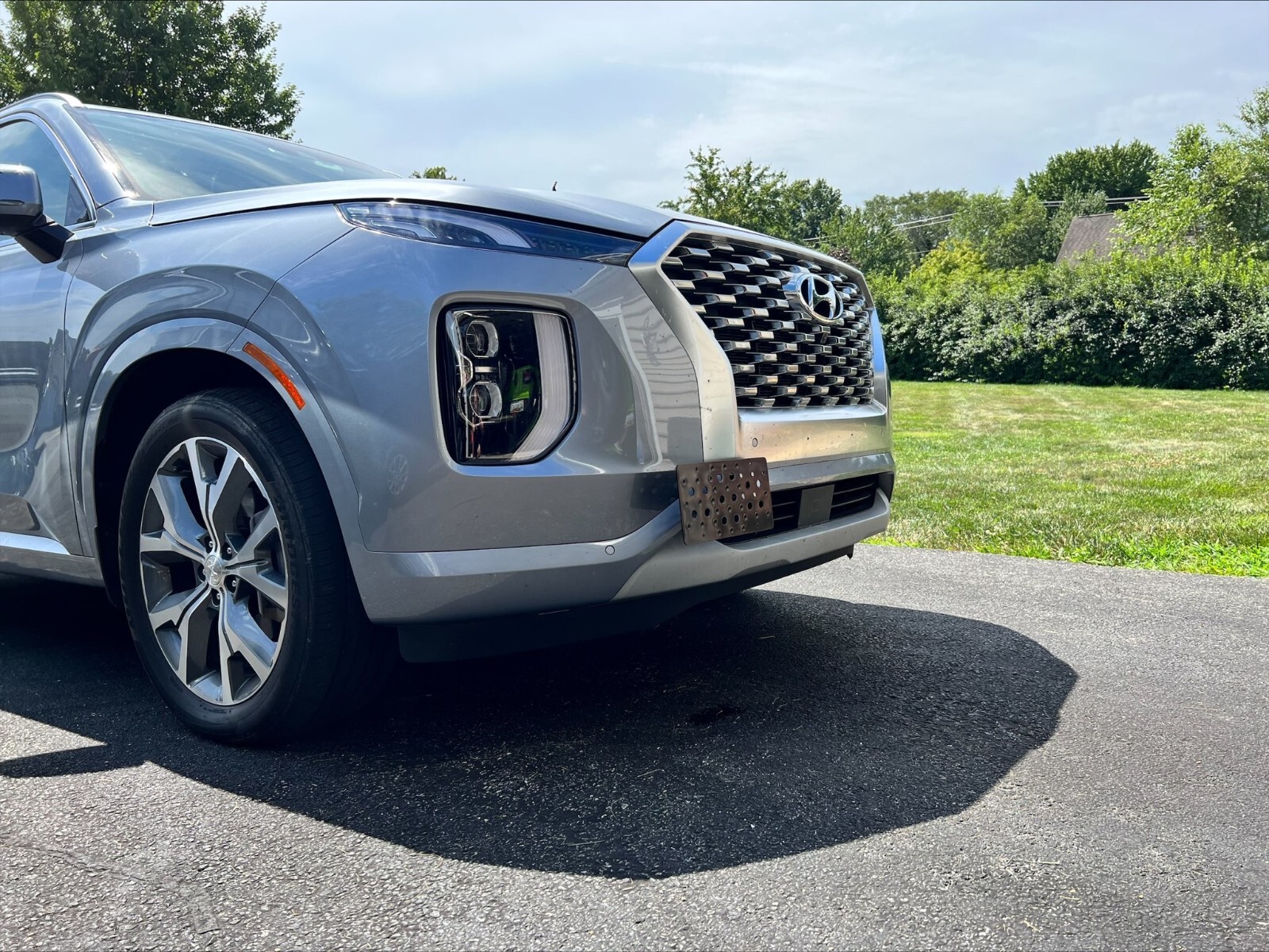 Bumper Tow Hook License Plate Mount Bracket For Hyundai Palisade 2020 ...