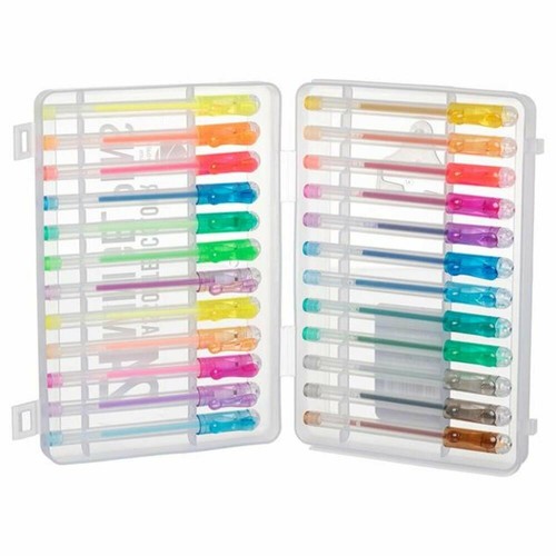 WHSmith Mini Gel Pen Set In A Case With Assorted Ink Colours Pack Of 24 ...