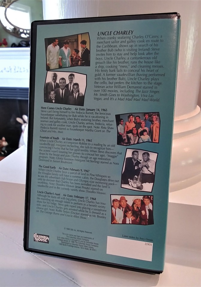 RARE Columbia House VHS - My Three Sons - Uncle Charley - 4 Episodes | eBay