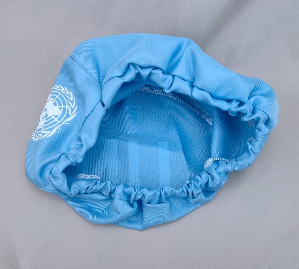 US UN UNITED NATIONS PEACEKEEPING FORCE BLUE TACTICAL M88 HELMET COVER ...