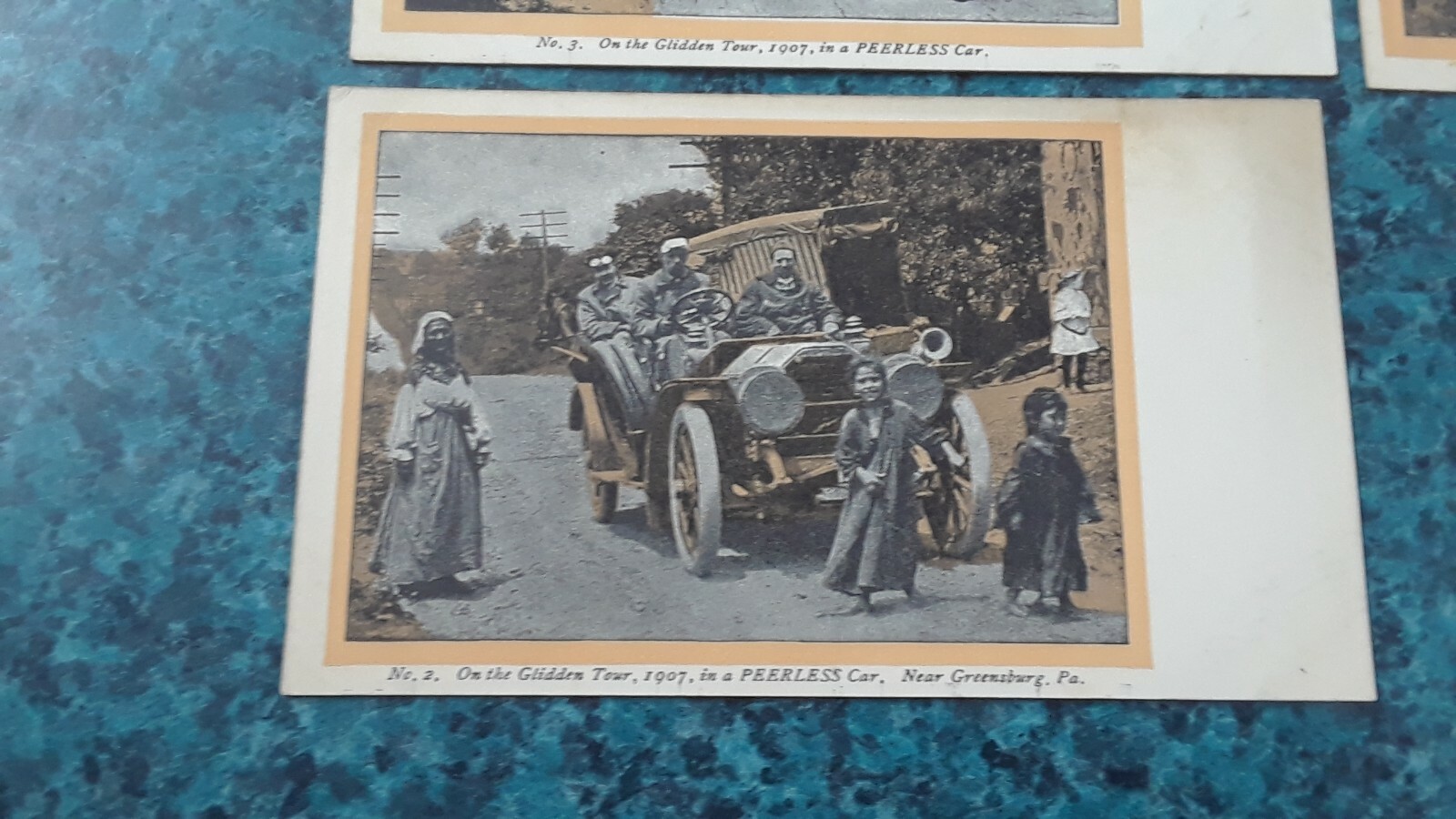 RARE 5 POSTCARD SET 1907 PEERLESS AUTO CAR ON THE GLIDDEN TOUR | eBay