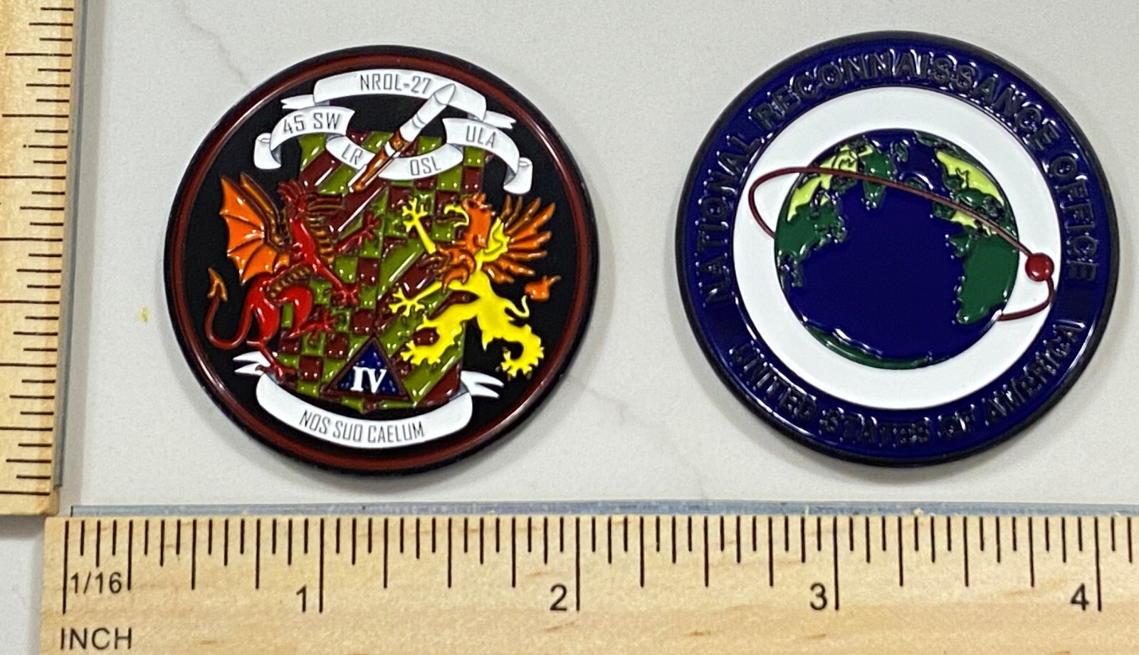 MILITARY BLACK OPS NRO COIN - NROL-27 VER (A) NOS SUD CAULUM 45 SW LR ...