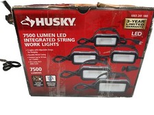 Husky Lighting String 5-bulb 50 Ft. Indoor Outdoor Construction Work ...