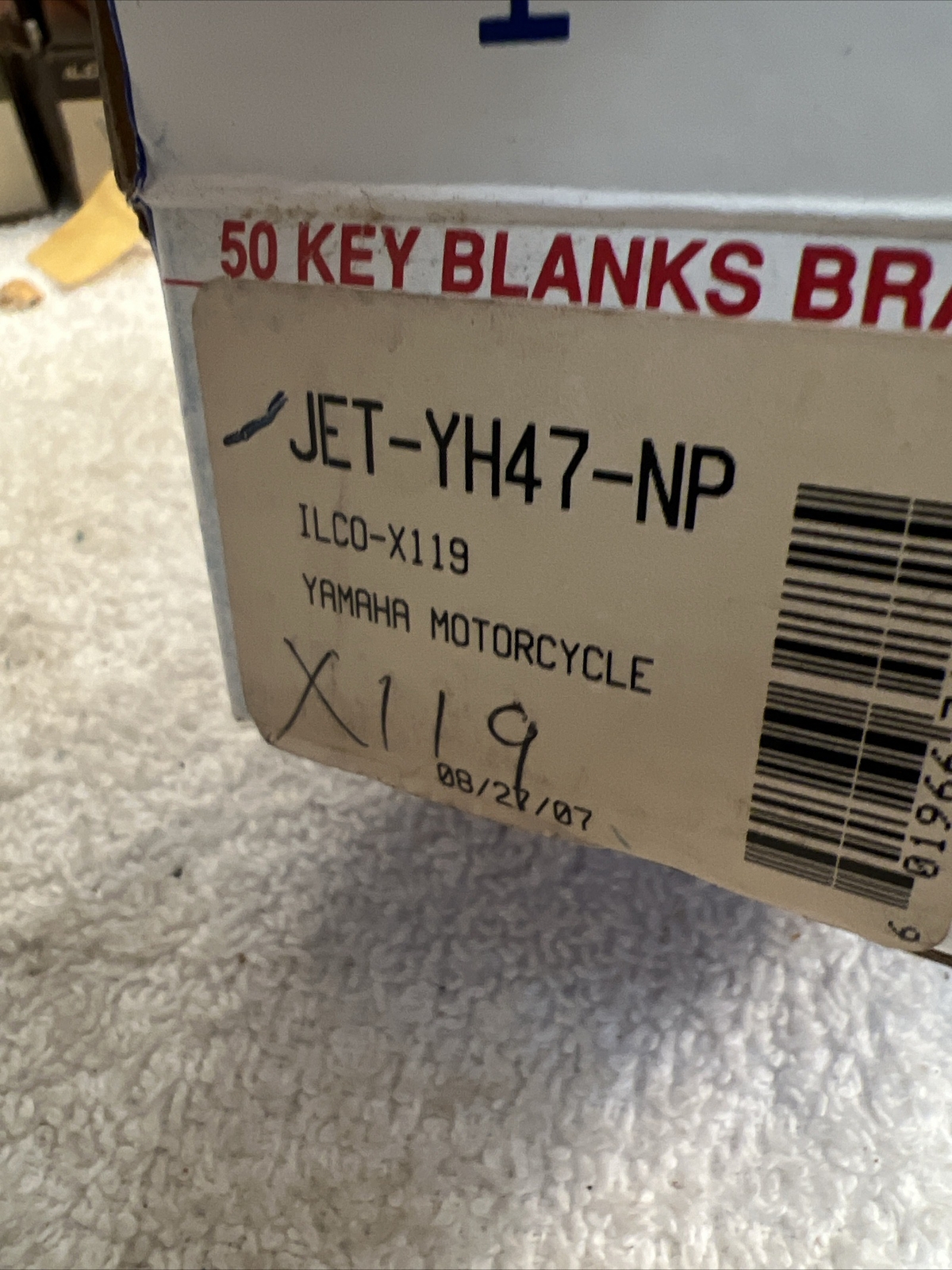 Lot Of 2 New X119 / YH47 - Brand New Ilco Yamaha Motorcycle Key Blanks ...