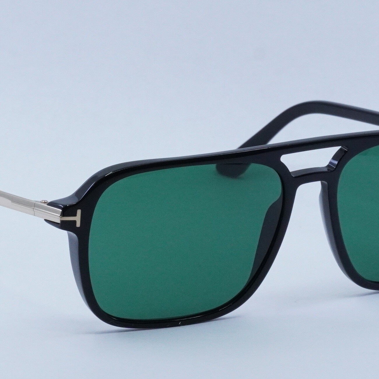 New TOM FORD FT0910 01N Shiny Black With Shiny Rose Gold/Green 59-16 ...