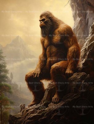 BIGFOOT FANTASY ART PRINT Sasquatch Mythical Beast PHOTO PICTURE POSTER ...