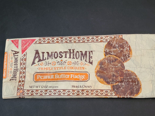 VTG Nabisco Advertising Almost Home Peanut Butter Fudge Cookies Paper ...