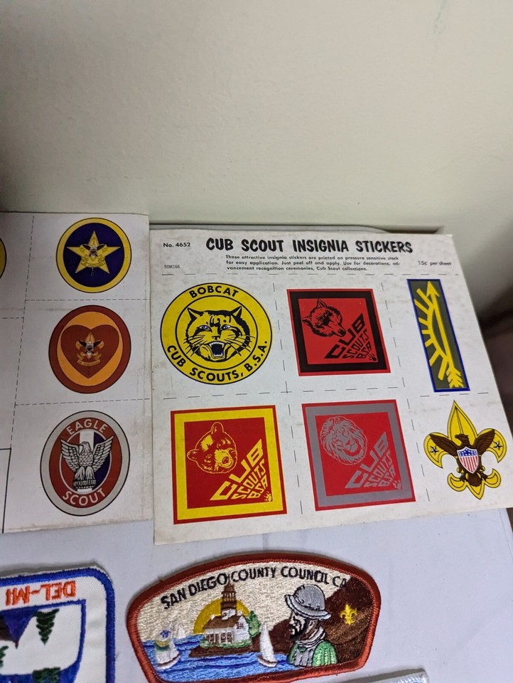 Massive Lot Of Vintage Boy Scout Patches, Flaps, And Insignia Stickers ...