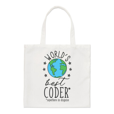 World's Best Coder Regular Tote Bag Funny Joke Favourite Computer PC ...