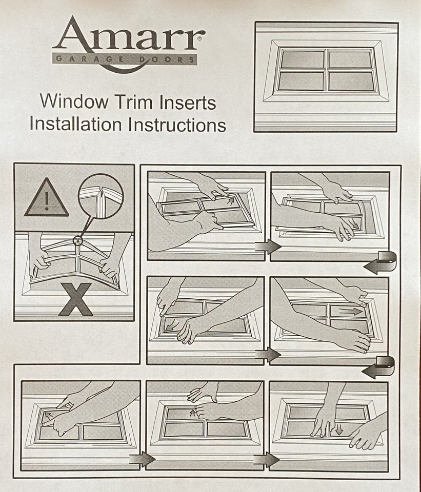 8 Amarr Stockton Terratone Replacement Inserts for Short Panel Amarr ...