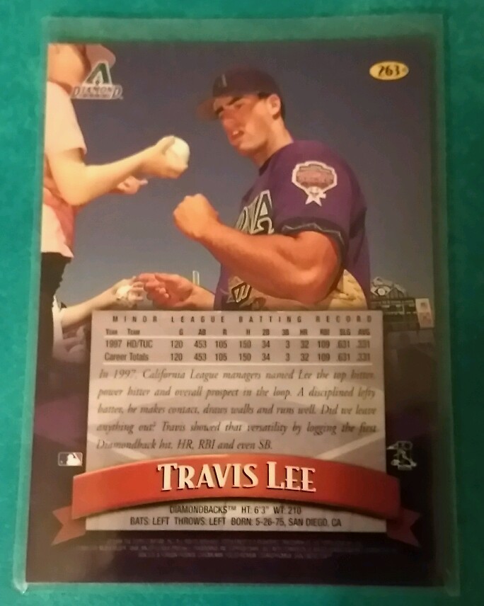 1998 TOPPS FINEST REFRACTOR TRAVIS LEE #263 ARIZONA DIAMONDBACKS ARI ...