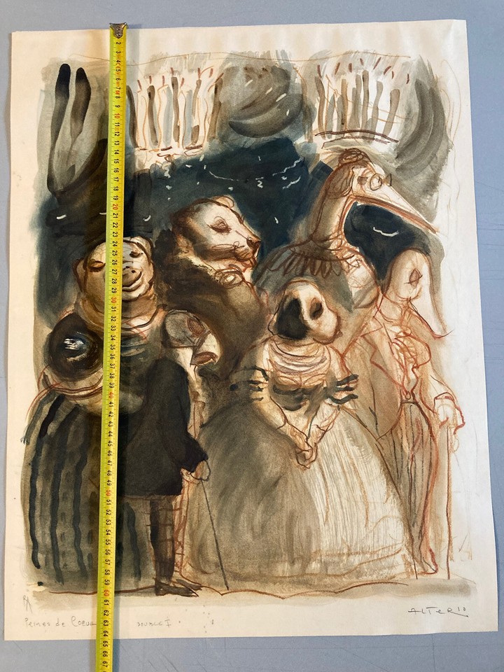 Très belle lithographie Ruben Alterio Couleur Animaux Animal Chat Paris ...