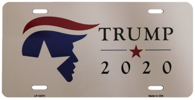Trump 2020 Trump Face Star White 6"x12" Aluminum License Plate LP-12273 ...
