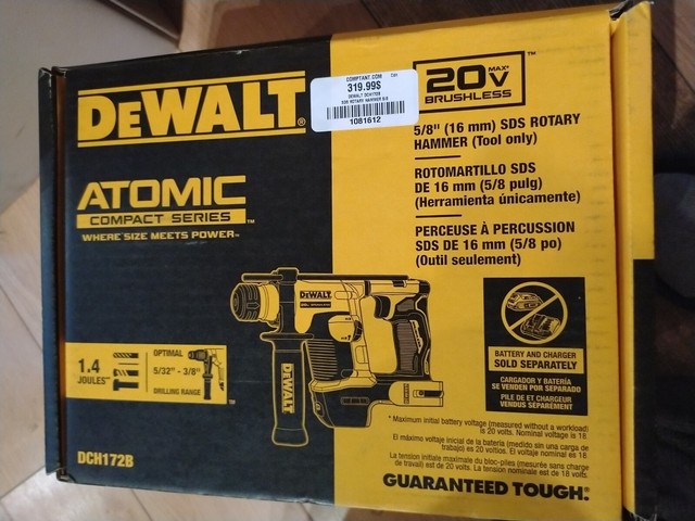 DEWALT DCH172B 20V Cordless Rotary Hammer Drill - Multicolor for sale ...