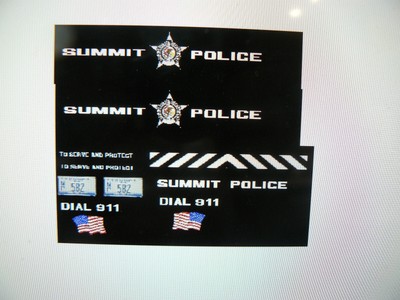 Summit Illinois Police Patrol Vehicle Decals Custom 1:24 | eBay
