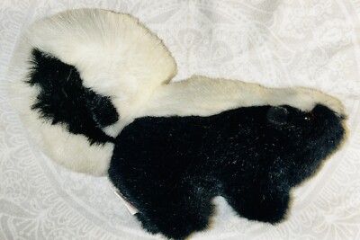 Vintage 1989 Dakin 9" Skunk Black & White 80s Stuffed Animal Plush Toy ...