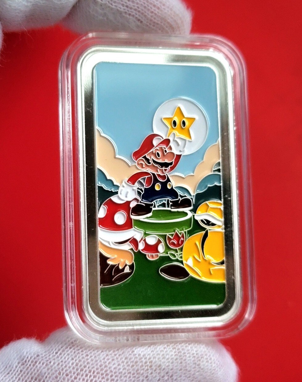 Nintendo Super Mario Bros Star - 1 troy oz .999 Fine Silver Color ...