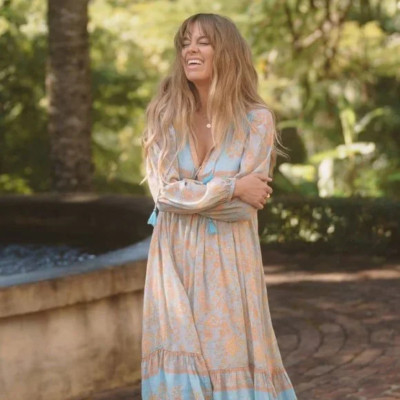 Spell and the Gpsy Collective - Juniper Boho Midi Dress- eggshell blue | eBay
