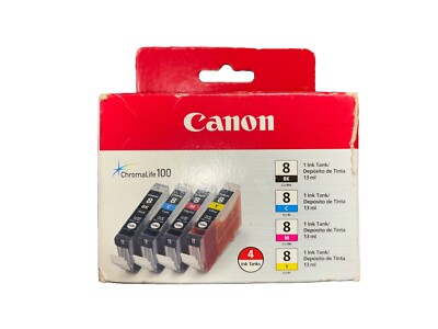 Authentic Canon CLI-8 4 Pack B/C/M/Y Brand New 807027511461 | eBay
