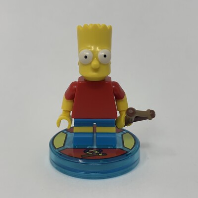 Lego Bart Simpson Minifigure w/ Slingshot & Dimensions Base Tag 71211 ...