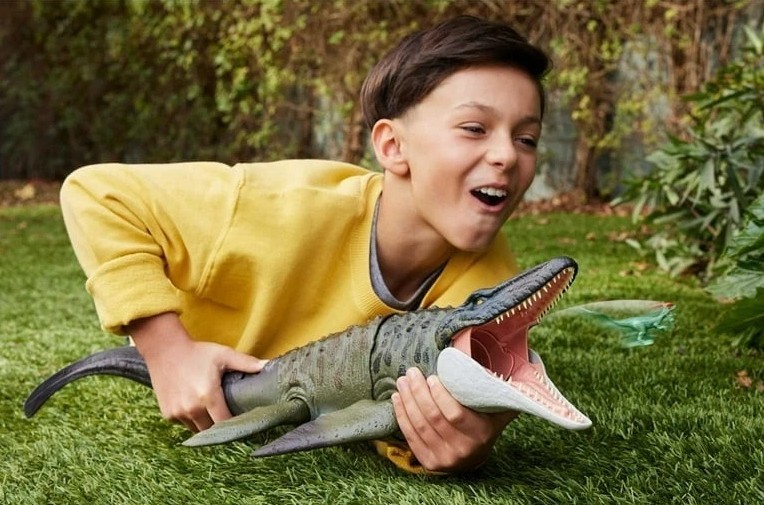 Mattel Jurassic World Rebirth Bite N Blast Mosasaurus Mini ...